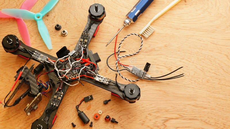 Drone - Electronic Speed Control ESC Replacing after Crash Stock Photo ...