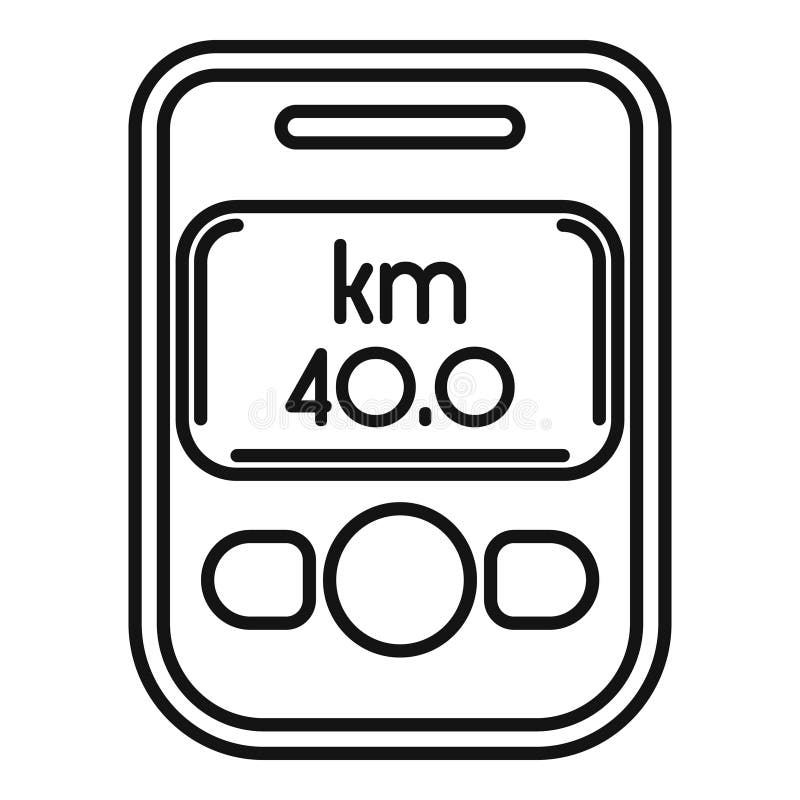 Electronic Speedometer Showing Forty Kilometers Per Hour Stock ...