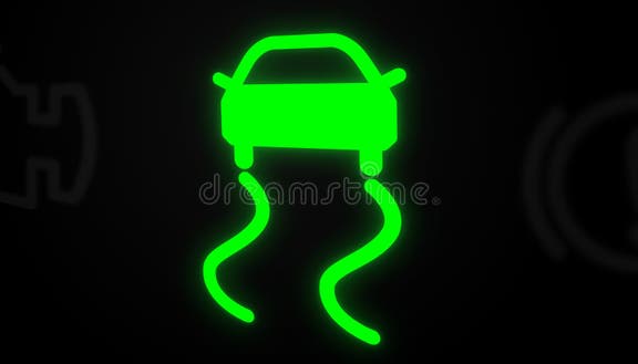 Electronic Stability Control Warning Light Alert on Car Dashboard ...