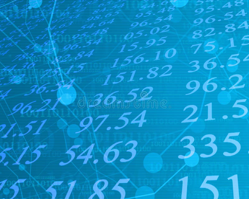 Electronic stock numbers stock illustration. Illustration of shares ...