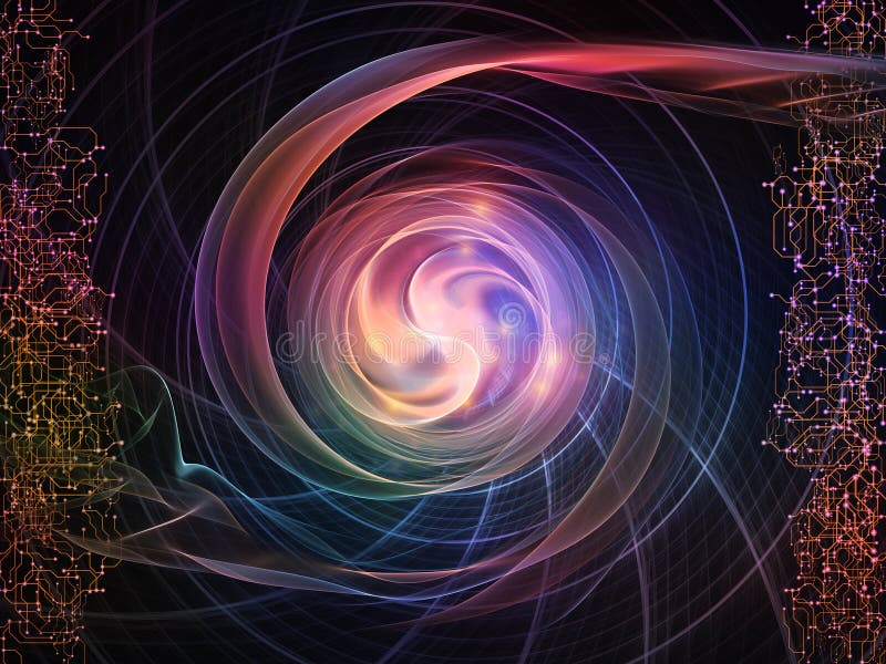 Electronic Storm stock illustration. Illustration of vortex - 186826748