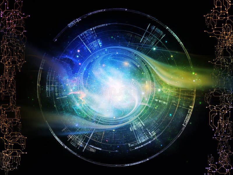 Electronic Storm stock illustration. Illustration of vortex - 186826748