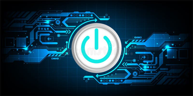 Electronic Switch for Opening and Closing the System. Stock Vector ...