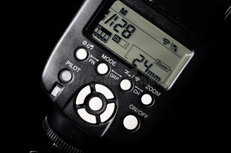 Electronic System Flash for Camera. Stock Image - Image of black ...