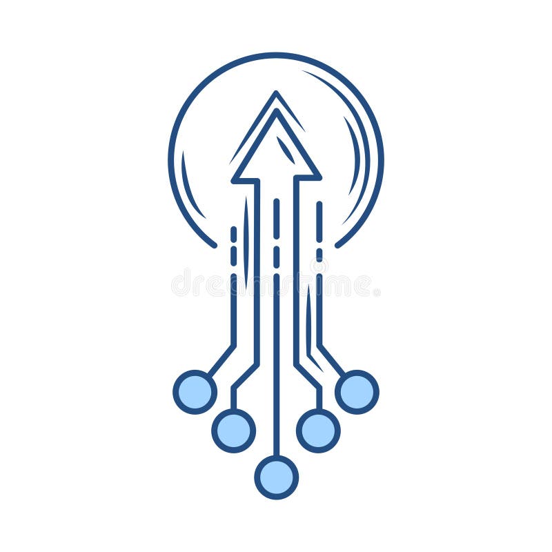 Electronic System Technology Stock Illustration - Illustration of data ...