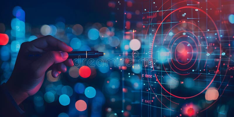 Electronic Target Computer Technology Stock Image - Image of online ...