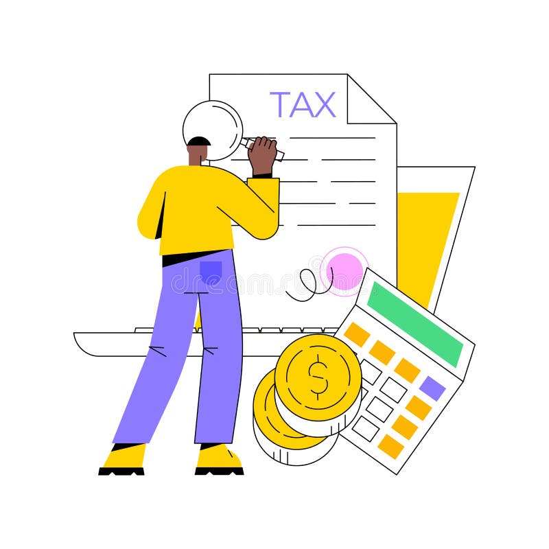 Electronic Tax Filing Abstract Concept Vector Illustration. Stock ...