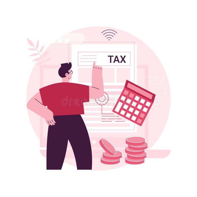 Electronic Tax Filing Abstract Concept Vector Illustration. Stock ...