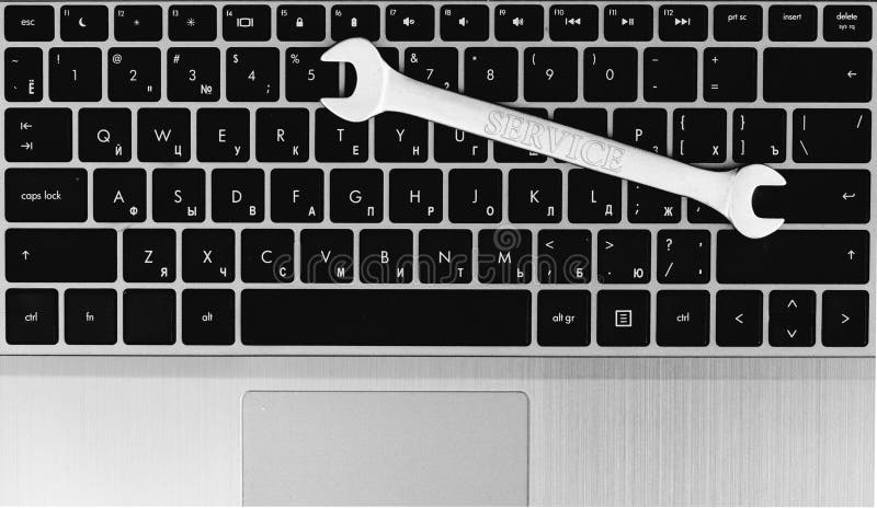 Electronic Technical Support Concept Spanners on Computer Keyboard ...