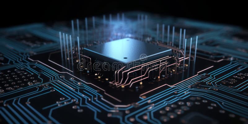 Electronic Technology Chip or Microprocessor Stock Illustration ...