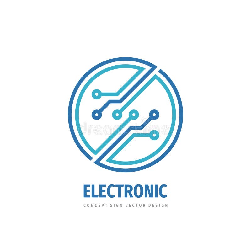 Electronic Technology Logo Design. Computer Logo. Network Vector Logo ...