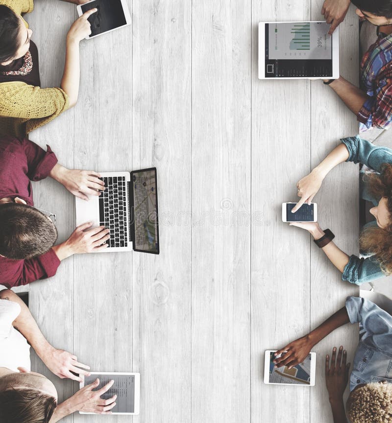 Electronic Technology Teamwork Business Concept Stock Photo - Image of ...