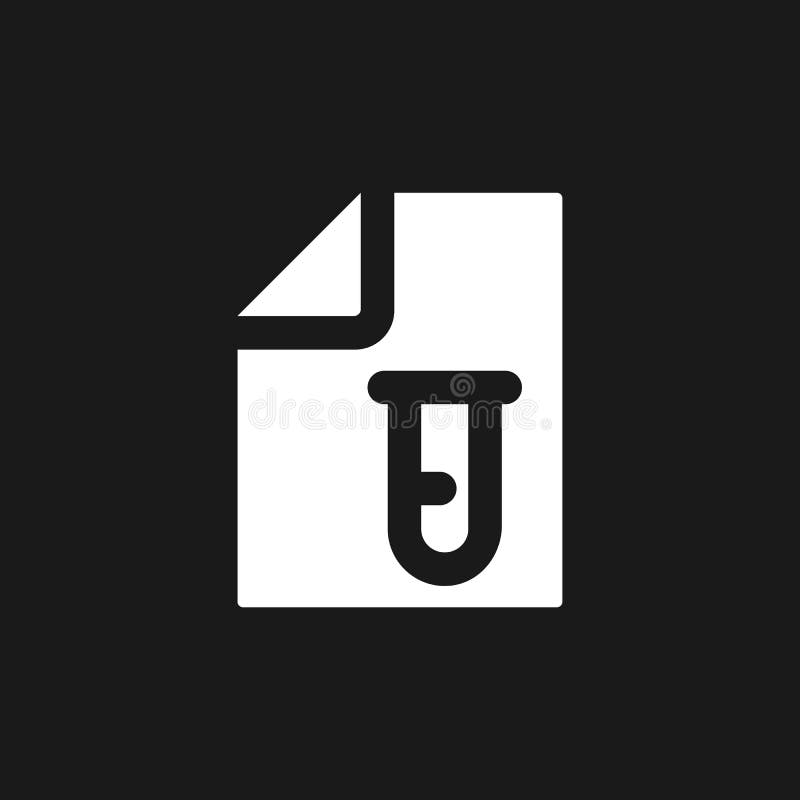 Electronic Test Record Dark Mode Glyph Ui Icon Stock Vector ...