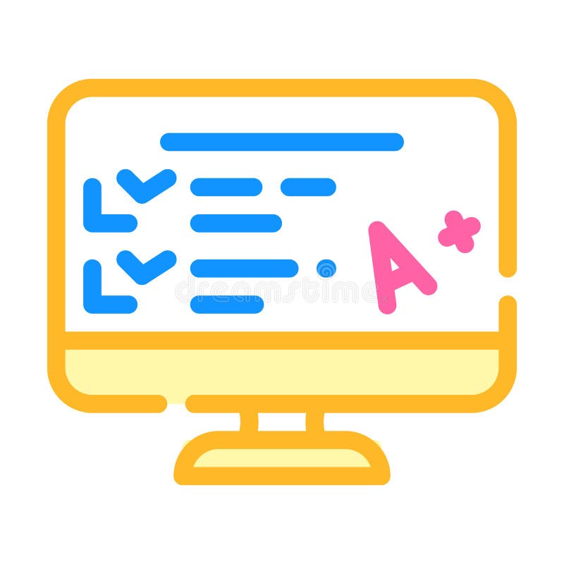 Electronic Test Result Color Icon Vector Illustration Stock Vector ...