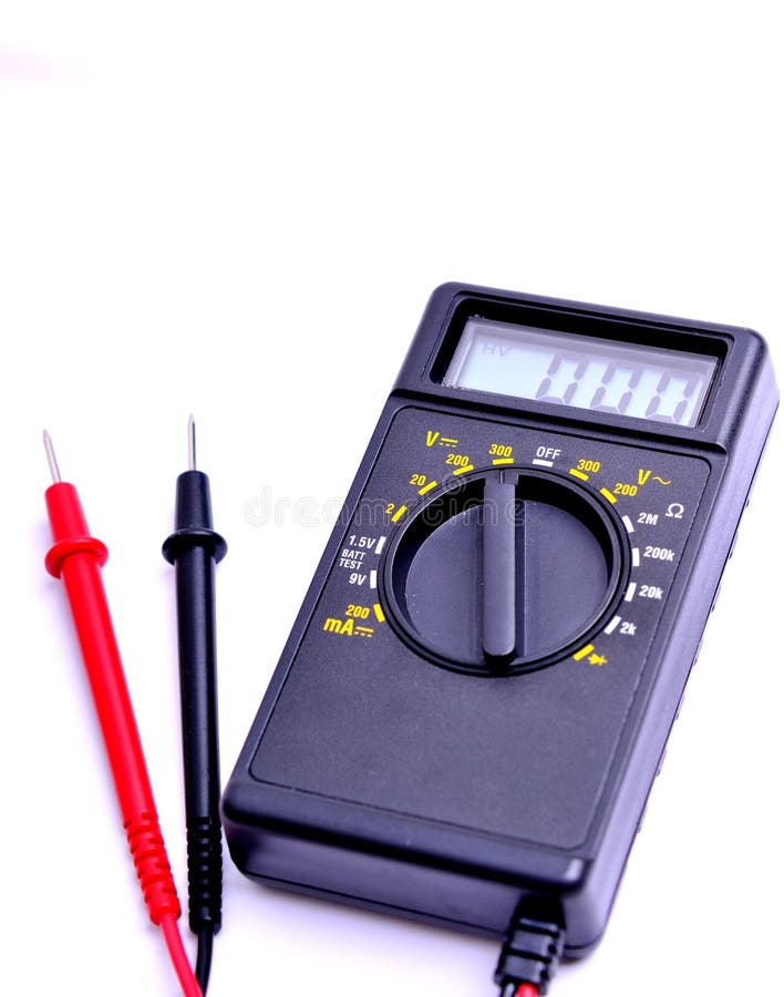 Digital multimeter stock image. Image of isolated, alternating - 3950729