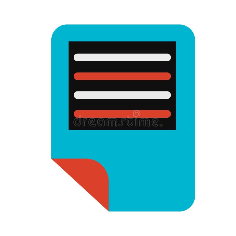 Electronic Text Document Symbol Glyph Vector Illustration Stock Vector ...