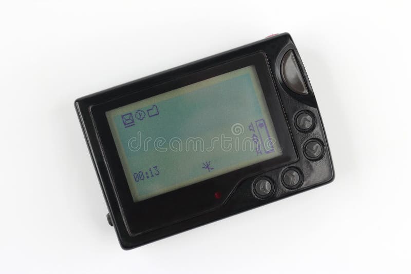 Electronic Text Pager with a Large Screen Stock Image - Image of ...