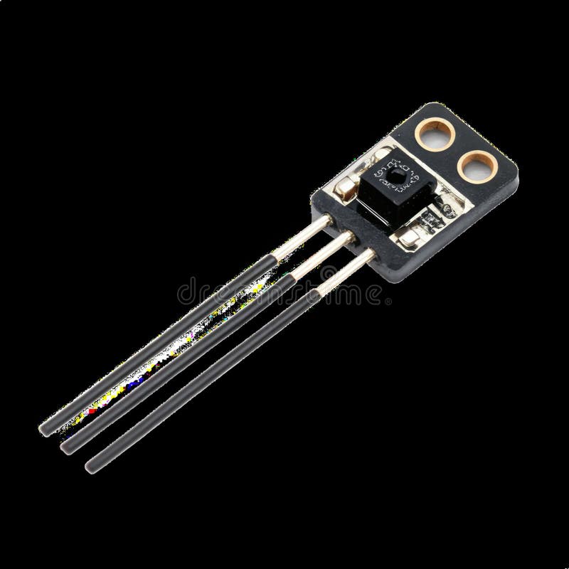 Thermistor Temperature Sensor Measuring Heat on Transparent Background ...