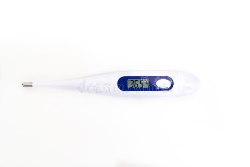 Electronic Thermometer on White Background.device for Measuring Body ...