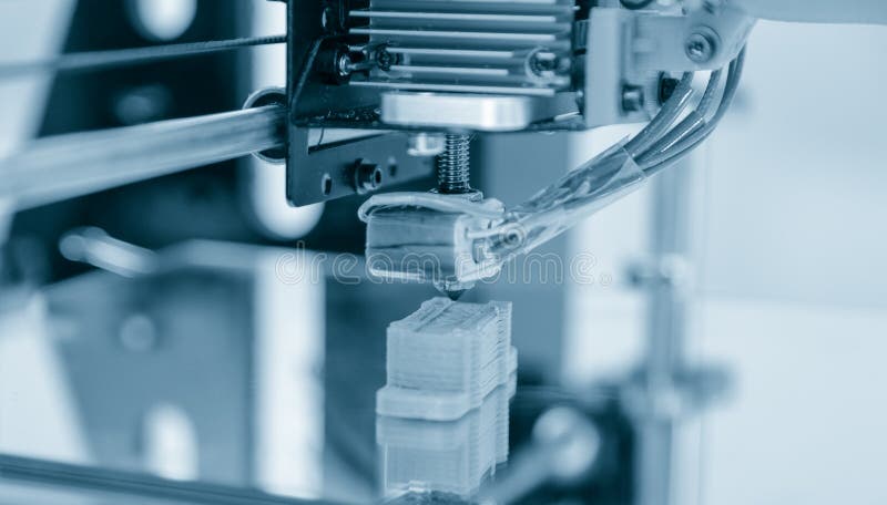 Electronic Three Dimensional Plastic Printer during Work , 3D Printer ...