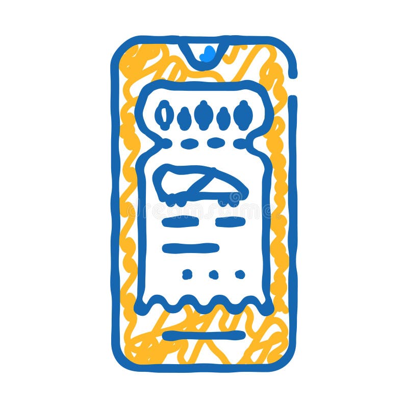 Electronic Ticket E-ticket Icon Doodle Illustration Stock Vector ...