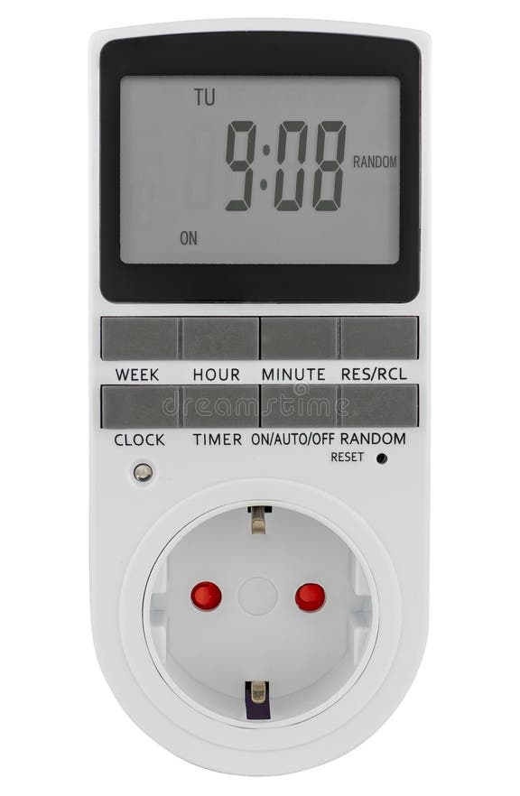 Electronic Timer with Programmable Weekly Schedule, on White Background Stock Photo - Image of ...