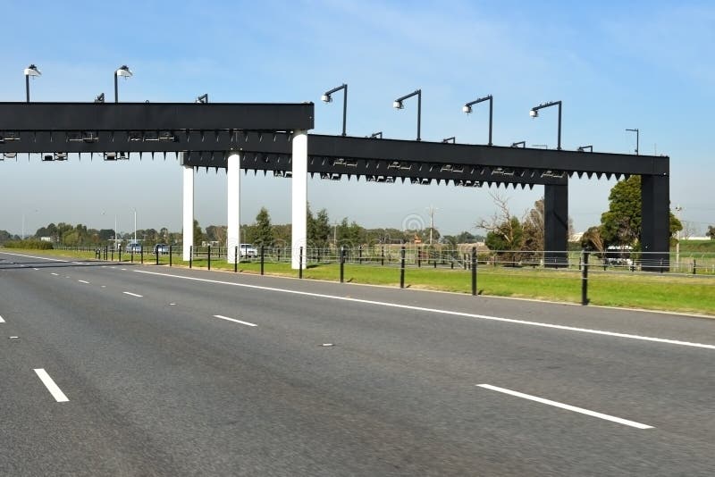 Electronic toll gate stock image. Image of traffic, trip - 19394301