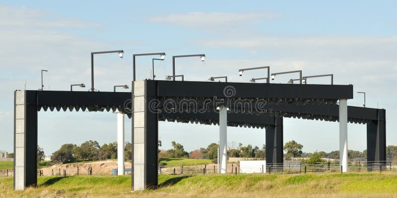 Electronic toll gates stock image. Image of electronic - 19621621