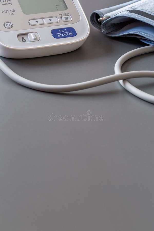 Electronic Tonometer on the Grey Table Stock Photo - Image of medicine ...