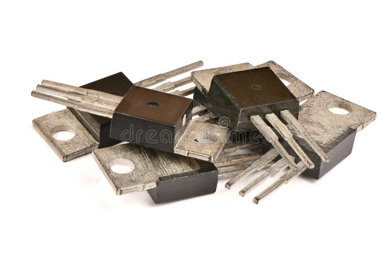 Electronic Transistor Isolated on White Background Stock Photo - Image ...