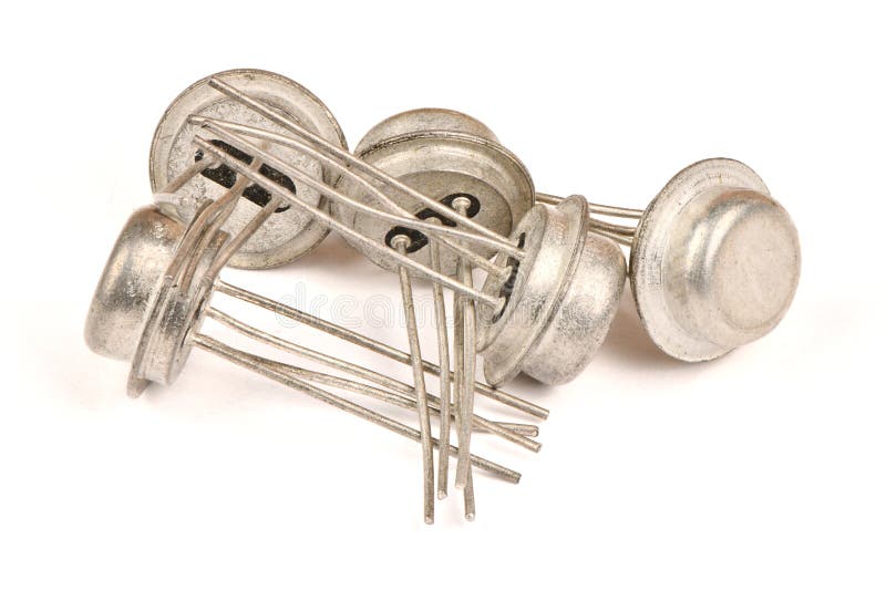 Electronic Transistor Isolated on White Background Stock Photo - Image ...