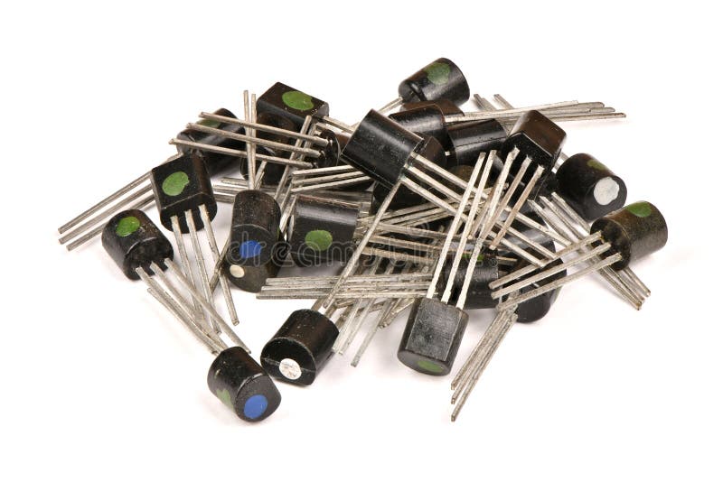 Electronic Transistor Isolated on White Background Stock Photo - Image ...