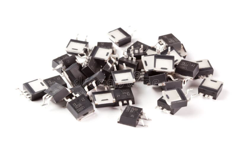 Electronic Transistors on a Light Background Stock Image - Image of ...
