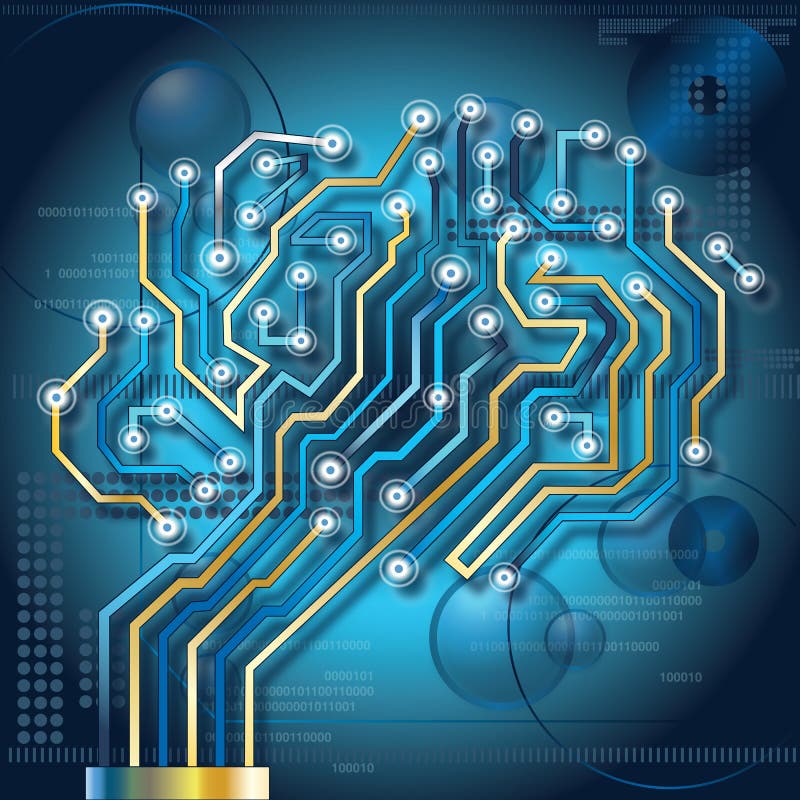 Electronic Tree stock vector. Illustration of circuit - 50095437