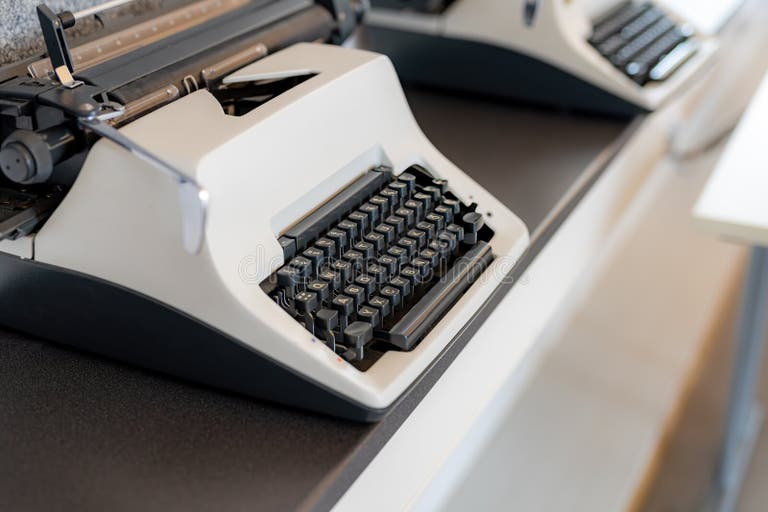 Electronic Typewriters in a School Classroom for Study Stock Photo ...