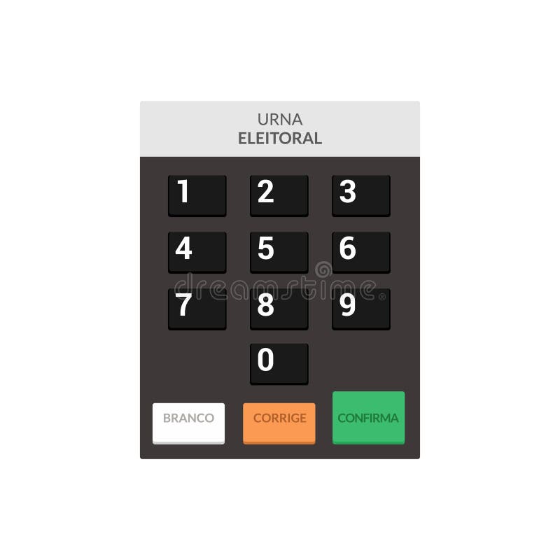 Electronic Urn Voting Computer. Vector Brazil Choice President ...