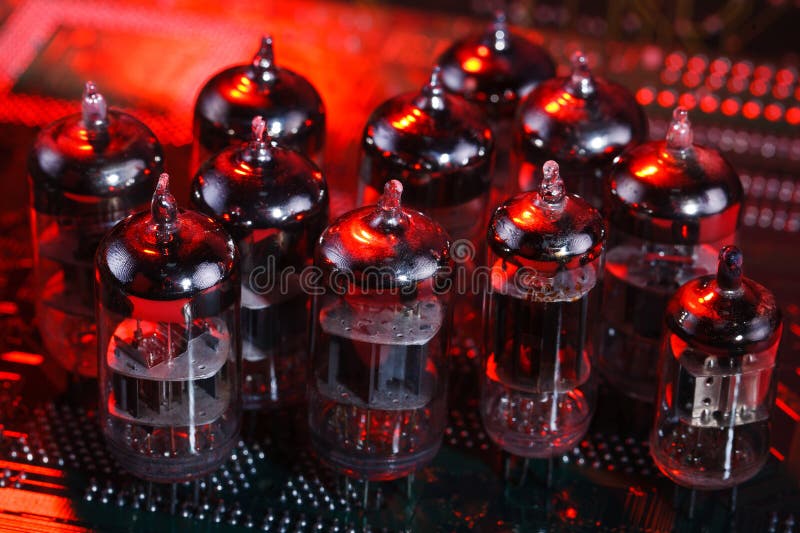 Electronic Vacuum Tube on Circuit Board Stock Photo - Image of ...