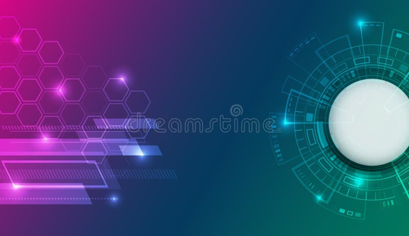 Electronic Vector Illustration. Abstract Modern Digital Science ...