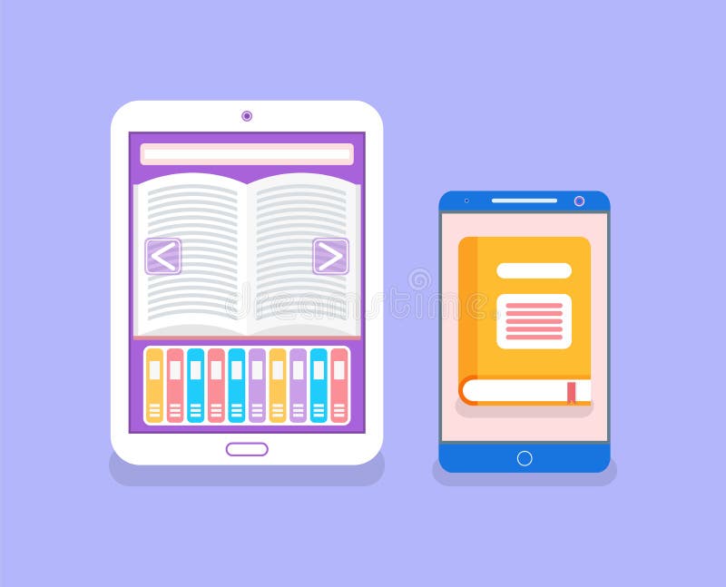 Electronic Version of the Book in Gadget Vector Stock Vector ...