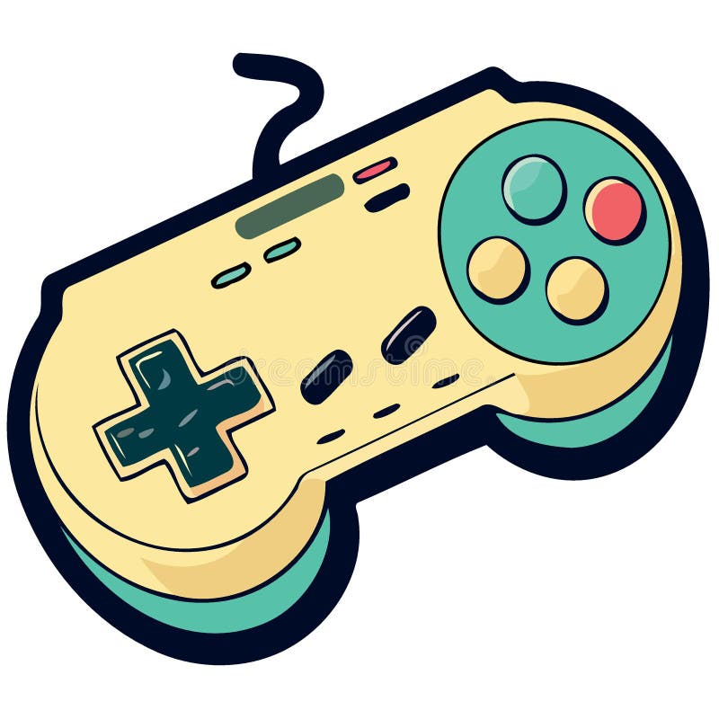 Electronic Video Game Controller Stock Vector - Illustration of gamepad ...