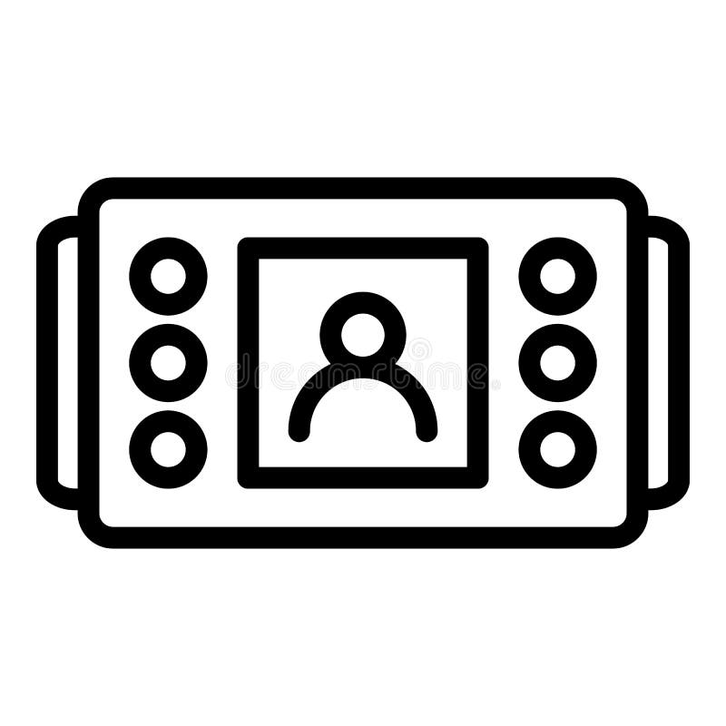 Electronic Video Intercom Icon Outline Vector. Door System Stock Vector ...