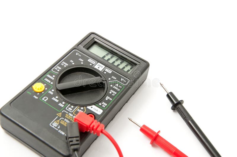 Volt Meter with cables stock image. Image of industrial - 1715815