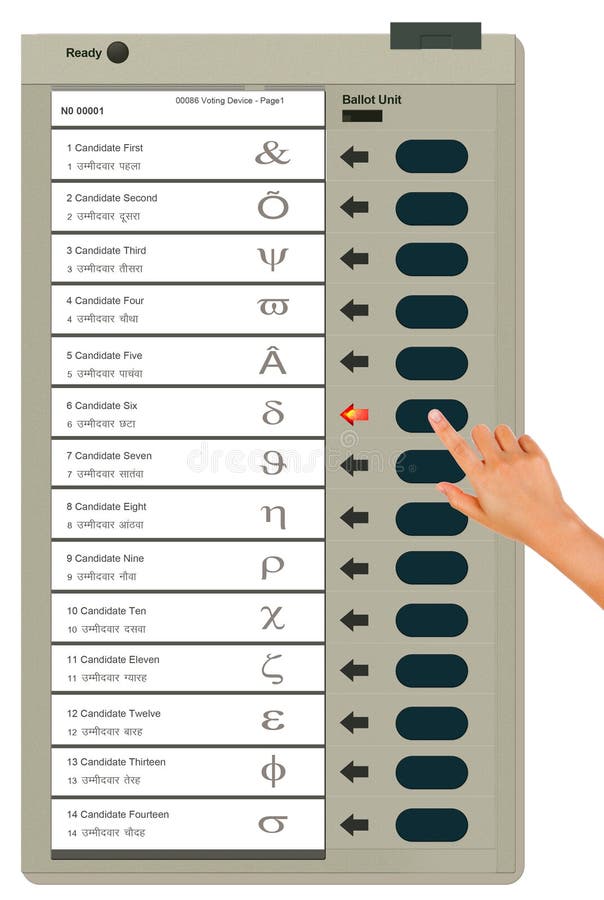 Electronic Voting Machine stock illustration. Illustration of machine ...