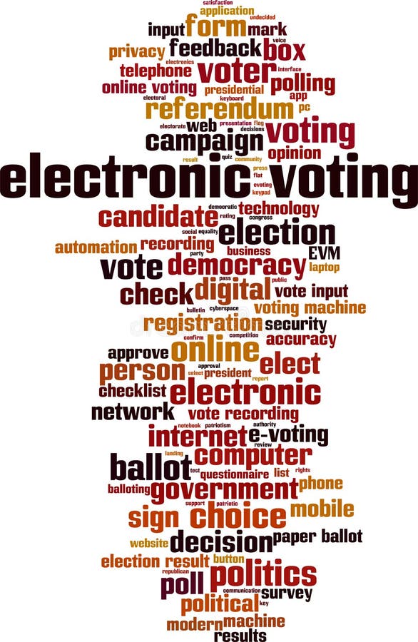 E-voting word cloud stock vector. Illustration of governance - 279339067
