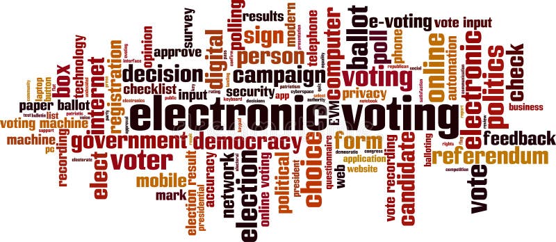 Electronic Voting Word Cloud Stock Vector - Illustration of vector ...