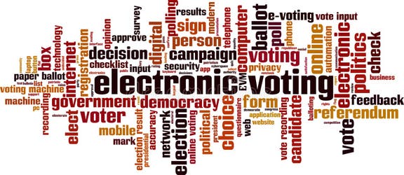 Electronic Voting Word Cloud Stock Vector - Illustration of vector ...