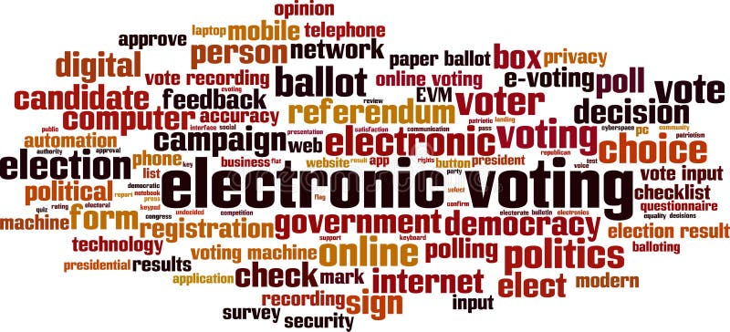 Electronic Voting Word Cloud Stock Vector - Illustration of result ...