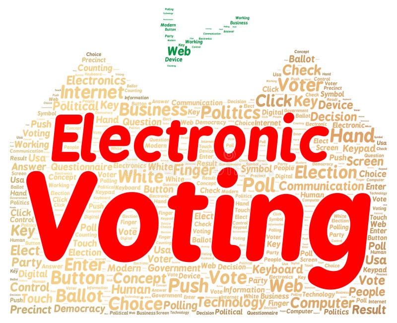 E-voting word cloud stock illustration. Illustration of governance ...
