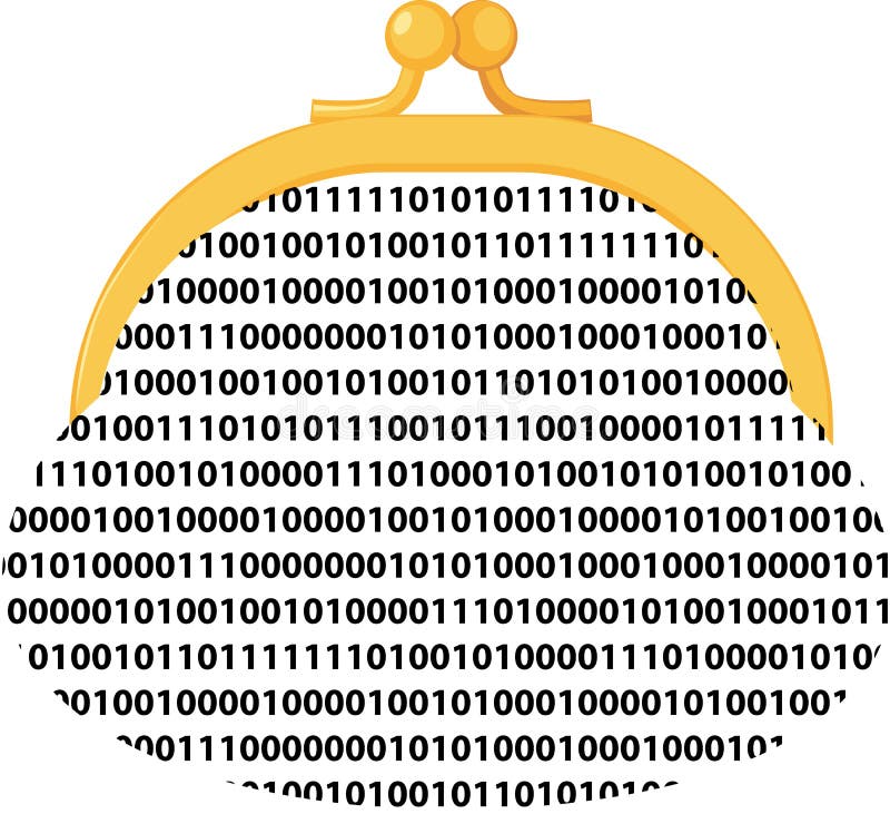 Electronic wallet stock vector. Illustration of database - 113900279