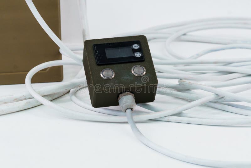 Electronic Warfare Control Unit with Display and Wiring Stock Image ...